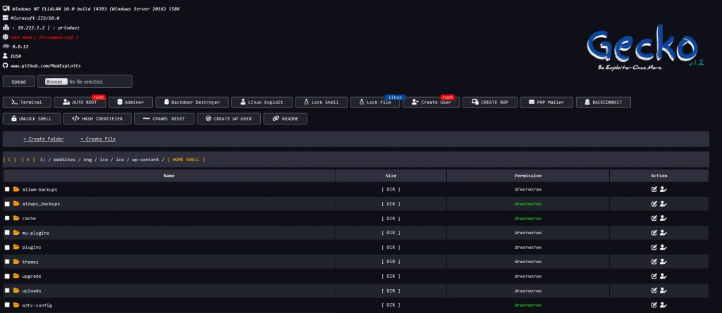 Gecko Shell Web Backdoor - privdayz.com